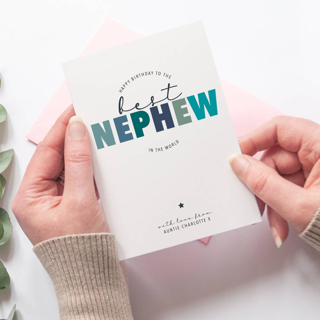 Best Nephew In The World Birthday Card By The Stamford Studio ...