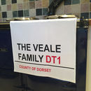 personalised street sign tea towel by jonny's sister ...