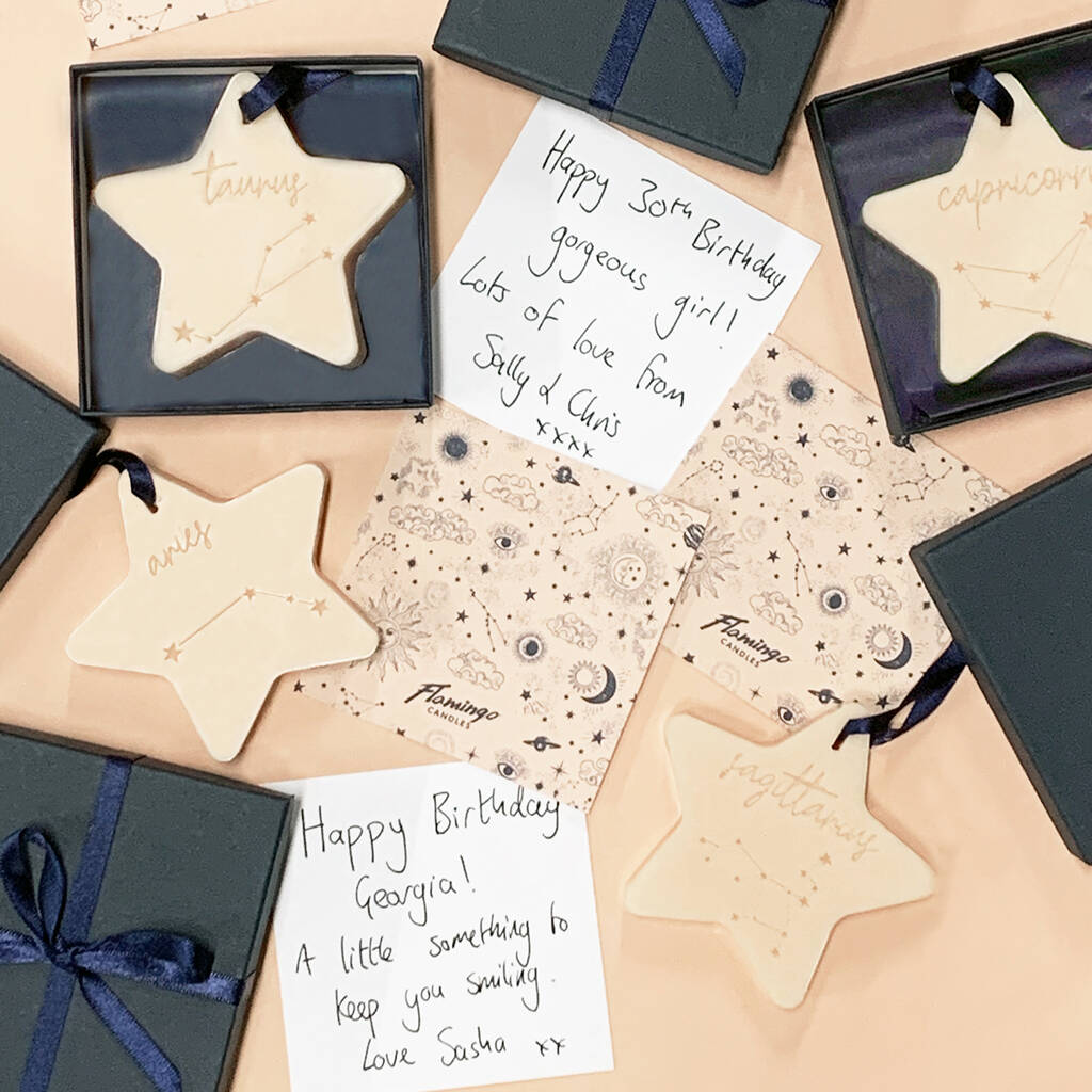 Zodiac Scent Star Letterbox Gift By Flamingo Candles ...