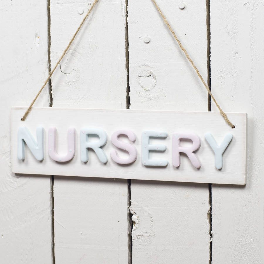 Wooden Nursery Sign By Florence And Grace Notonthehighstreet wooden-nursery-sign-by-florence-and-grace-notonthehighstreet