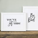 'you've Got This!' Motivational Quote Print By I Am Nat ...