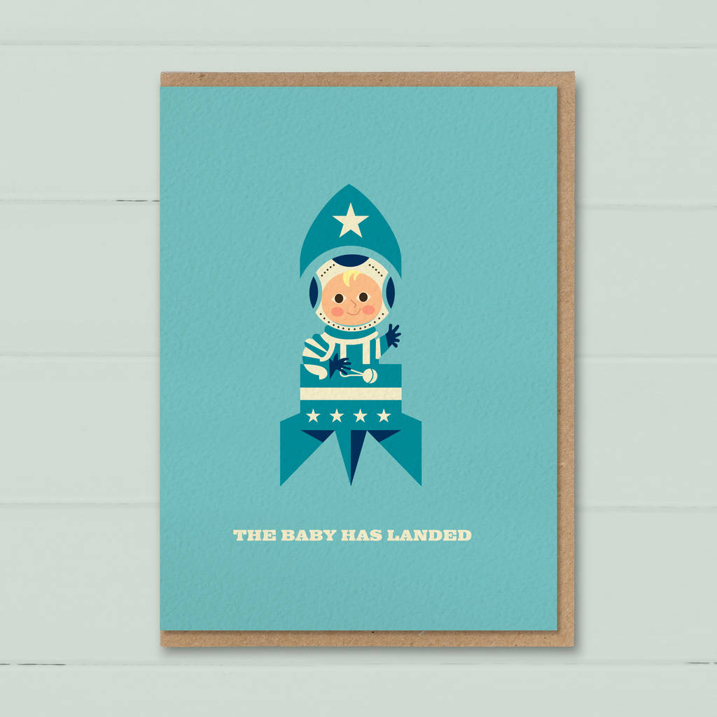 New Baby Card ‘Baby Boy Rocket’ By The Typecast Gallery ...
