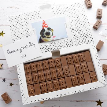 chocolate thank you card by morse toad chocolate messaging ...