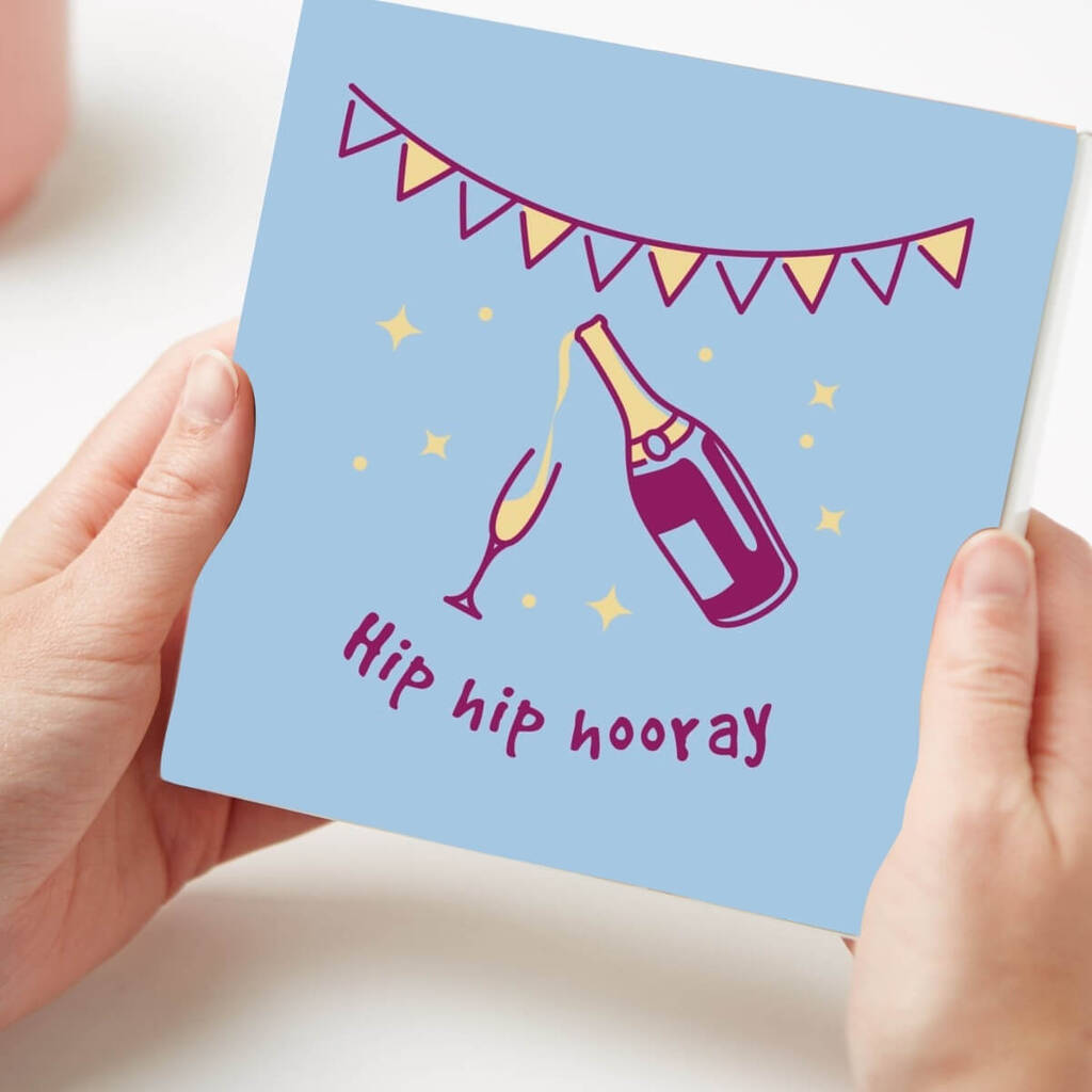 'Hip Hip Hooray' Chocolate Card By Morse Toad
