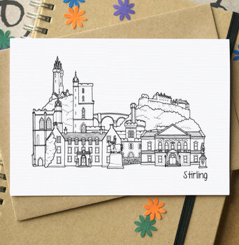 Stirling Skyline Art Print Unframed By Becka Griffin Illustration ...