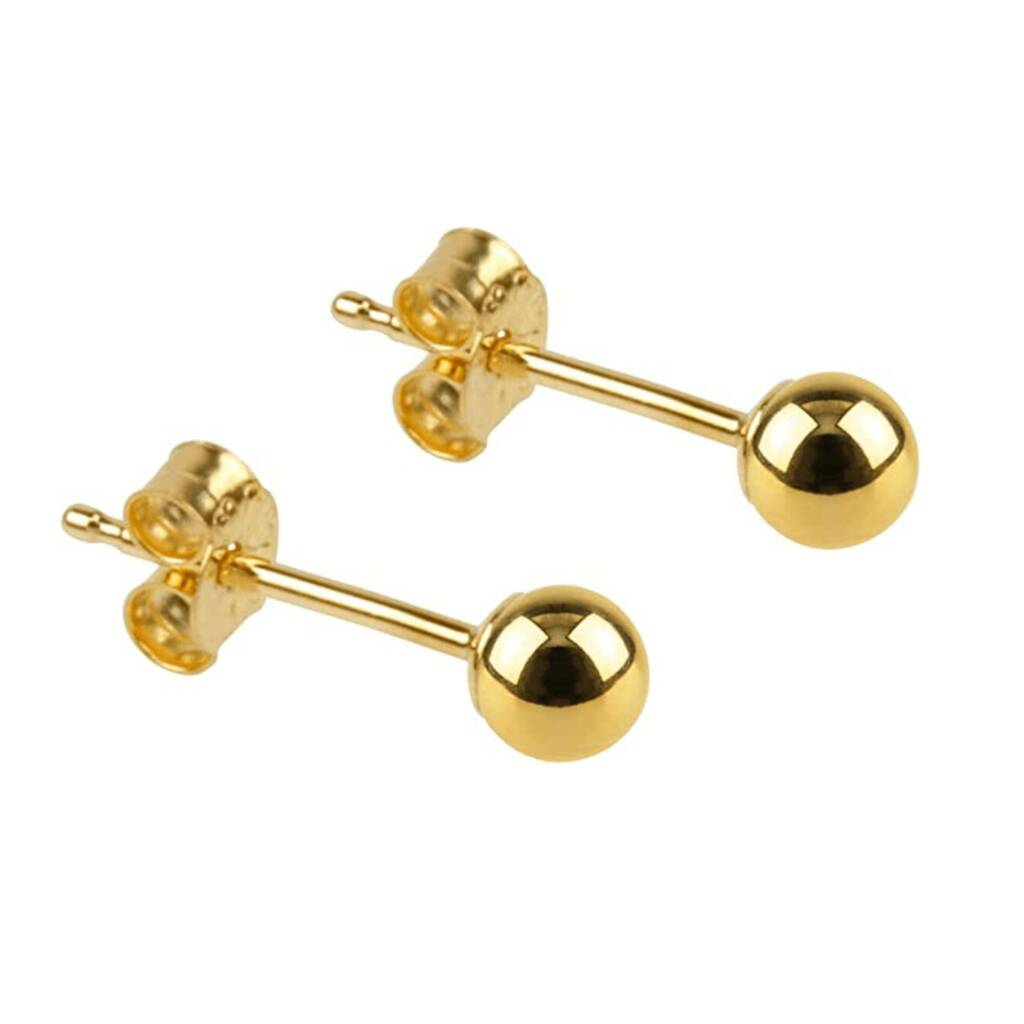 Sterling Silver Ball Sphere Stud Earring By Spero London | notonthehighstreet.com