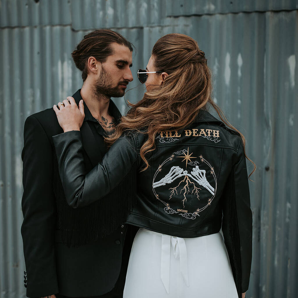 Black Cropped Till Death Gothic Bridal Cover Up By Niamh Designs ...