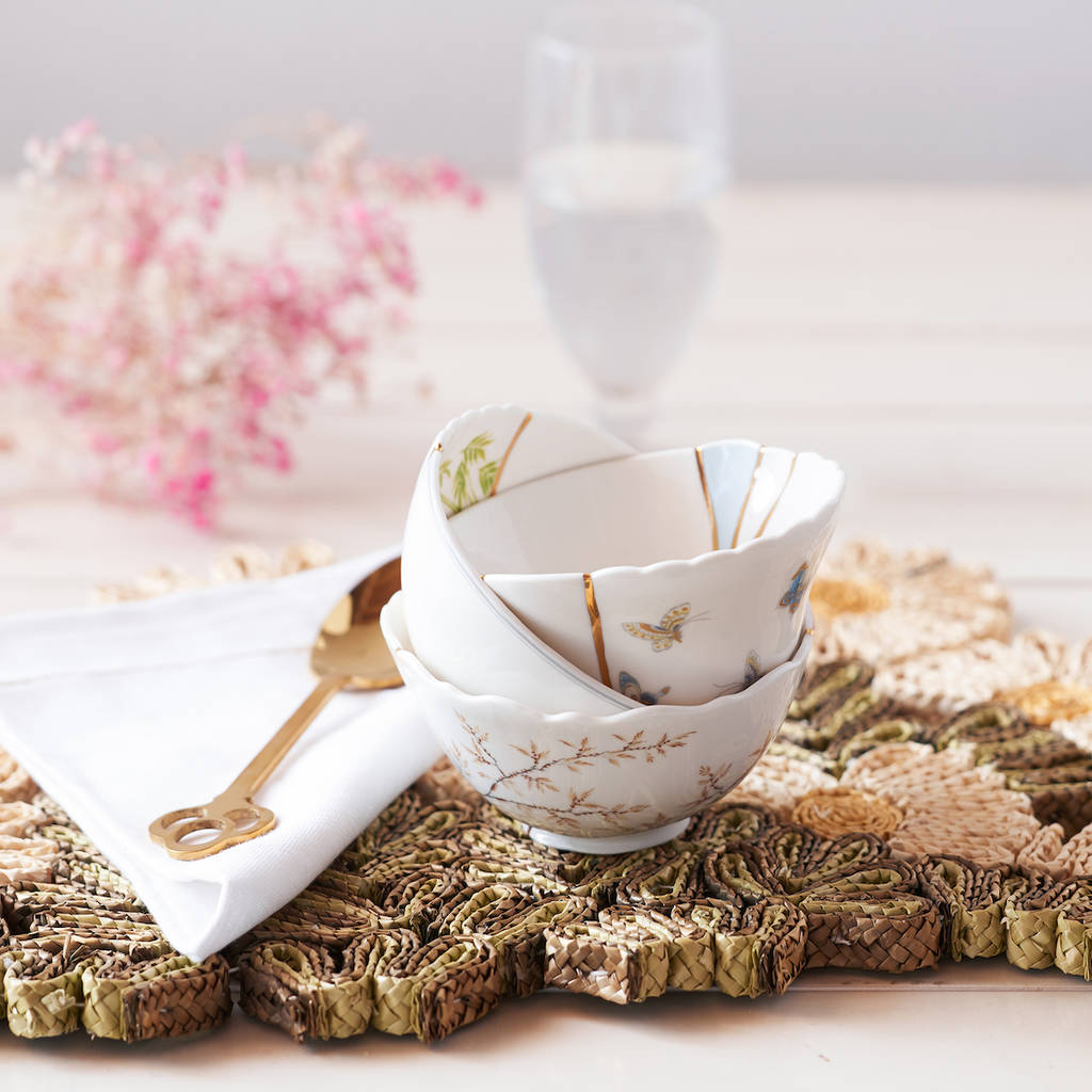 hand painted kintsugi porcelain bowl by the best room ...