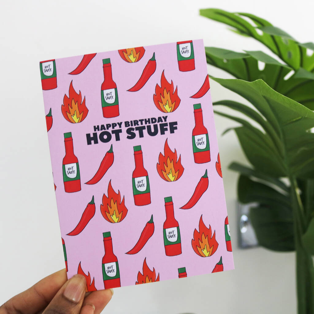 Hot Stuff Birthday Card By Pearl Ivy | notonthehighstreet.com