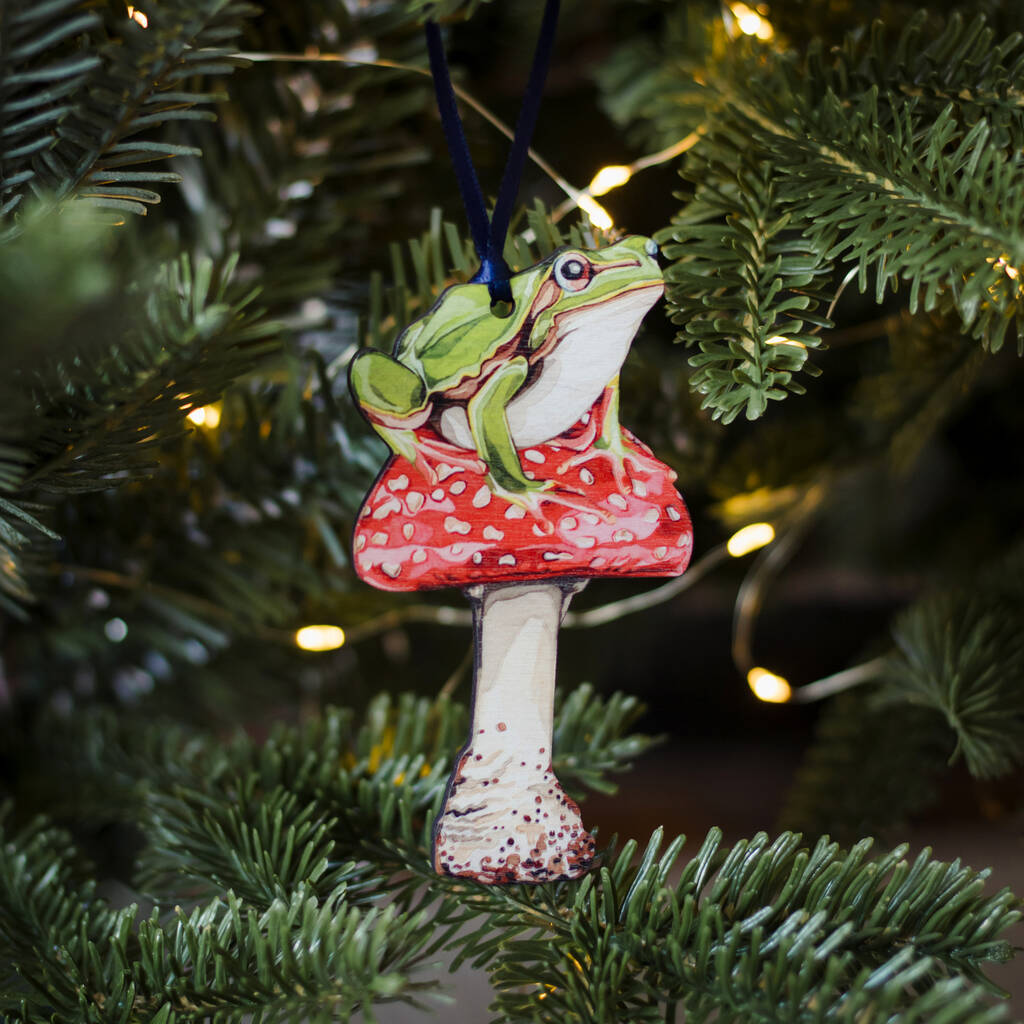 Wooden Frog Christmas Tree Decoration By Sophie Brabbins ...
