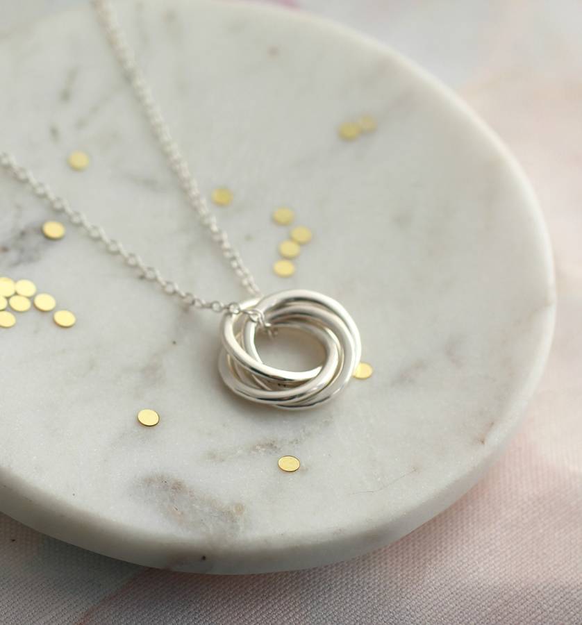 personalised five ring russian necklace by posh totty designs ...