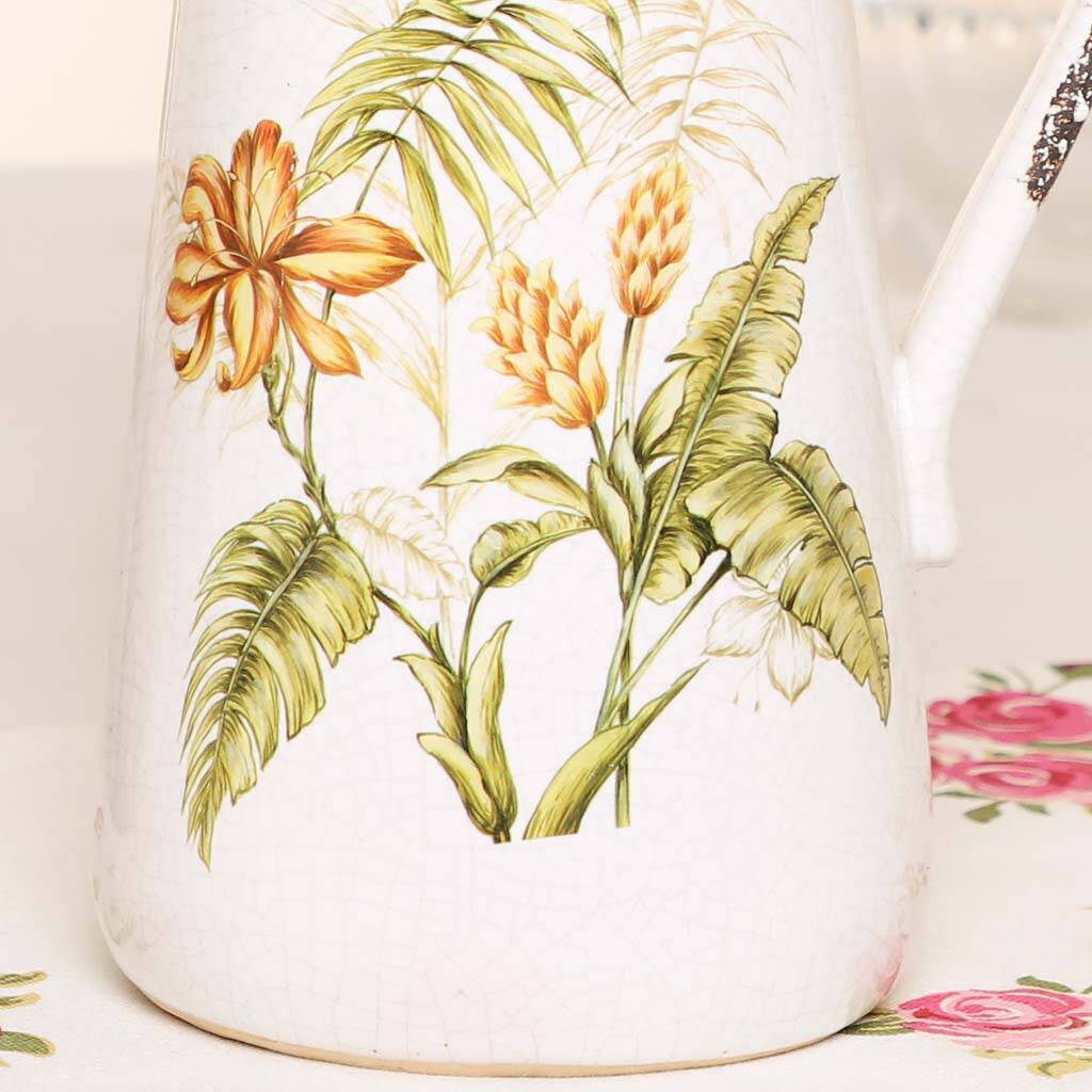 Tall Ivory Flower Jug Vase By Dibor | notonthehighstreet.com