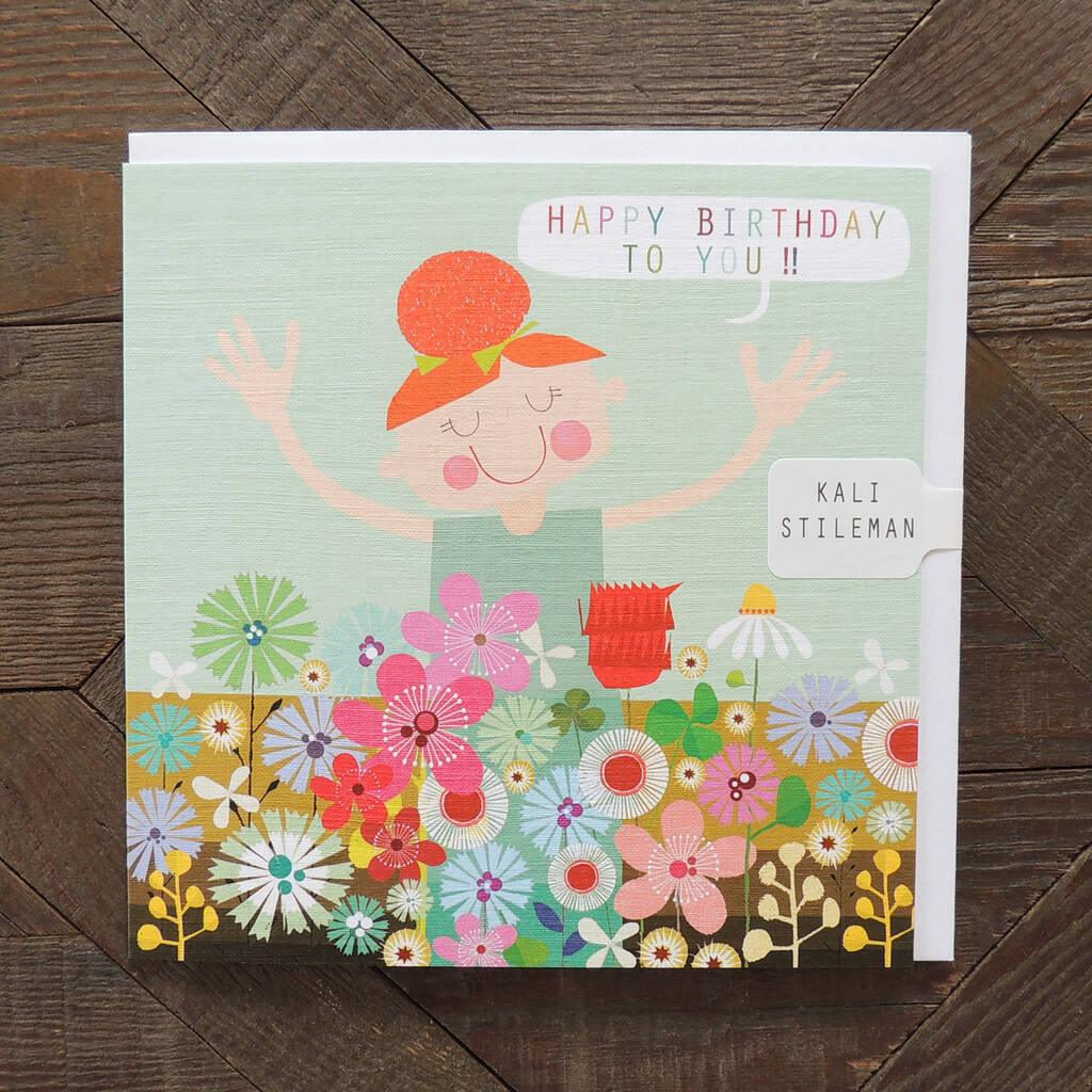Garden Birthday Greetings Card By Kali Stileman Publishing