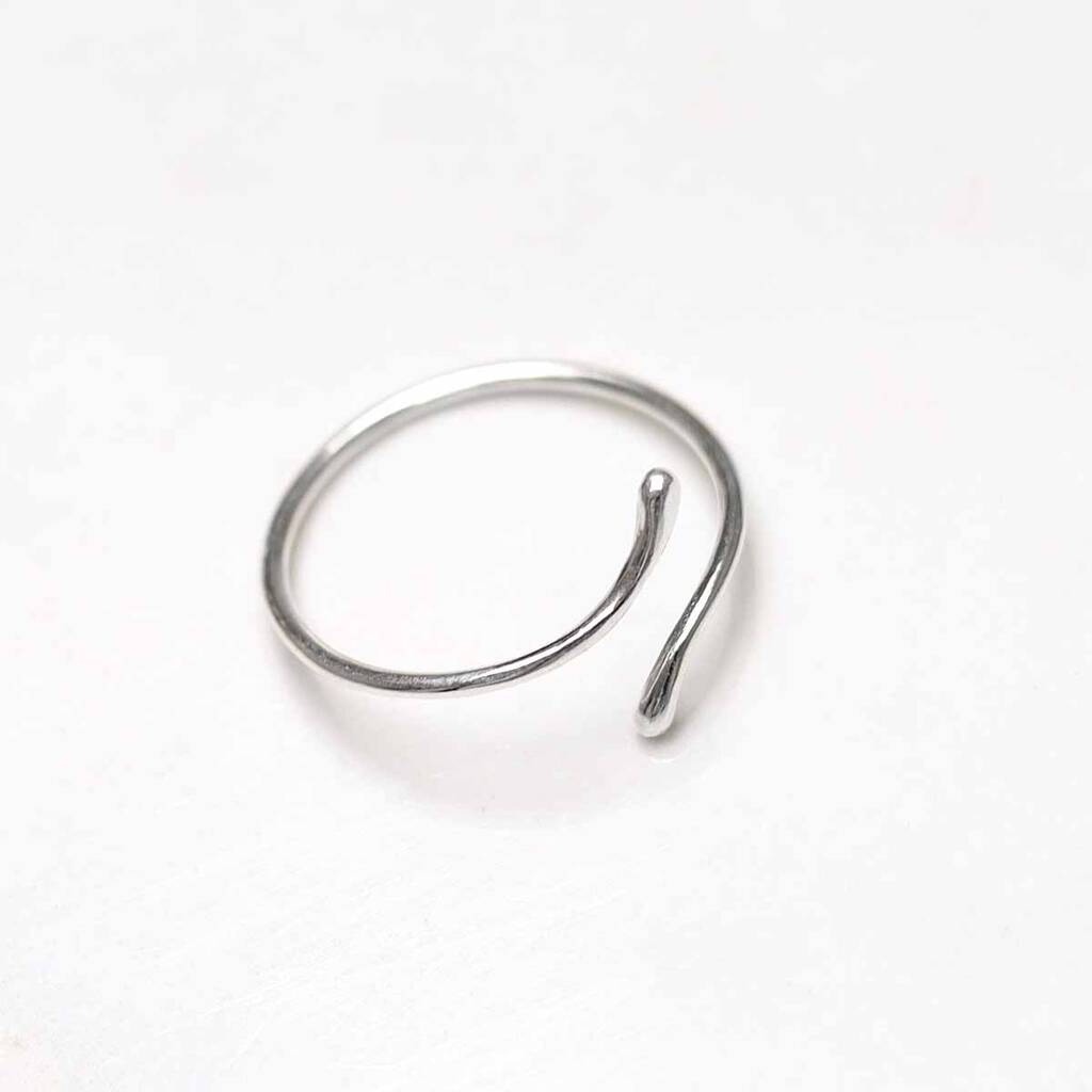 Sterling Silver Adjustable Flow Ring By Martha Jackson Sterling Silver