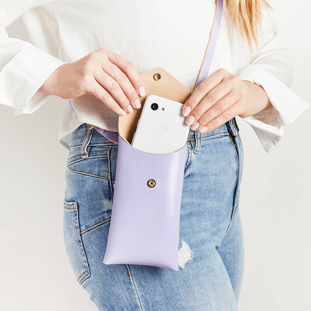 Personalised Leather Phone Pouch By SBRI | notonthehighstreet.com