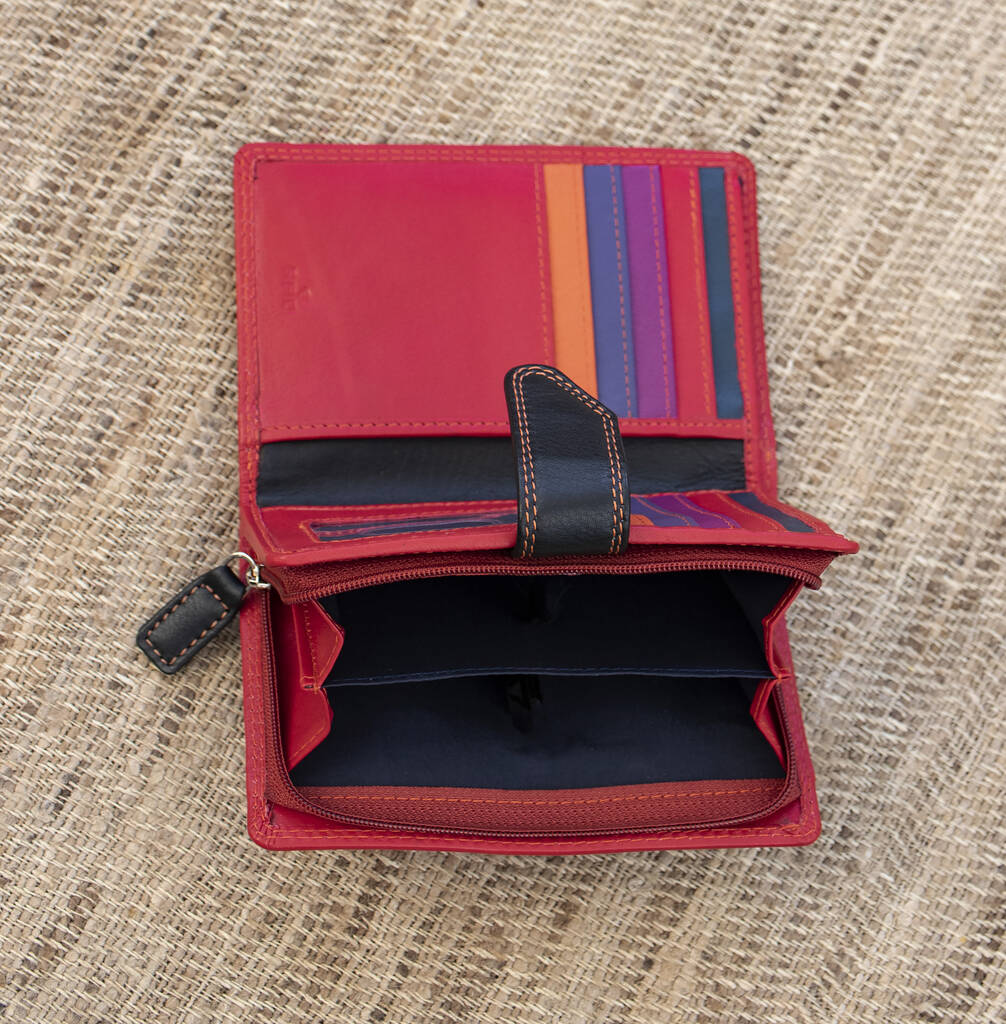 Personalised Red Soft Leather Purse Wallet By Wombat ...