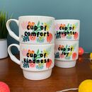 Set Of Four Bone China Stacking Mugs 'cup Of…' Design By Hendog Designs ...