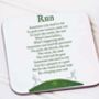 Run Poem Coaster Gift For A Runner By Helena Tyce Designs ...