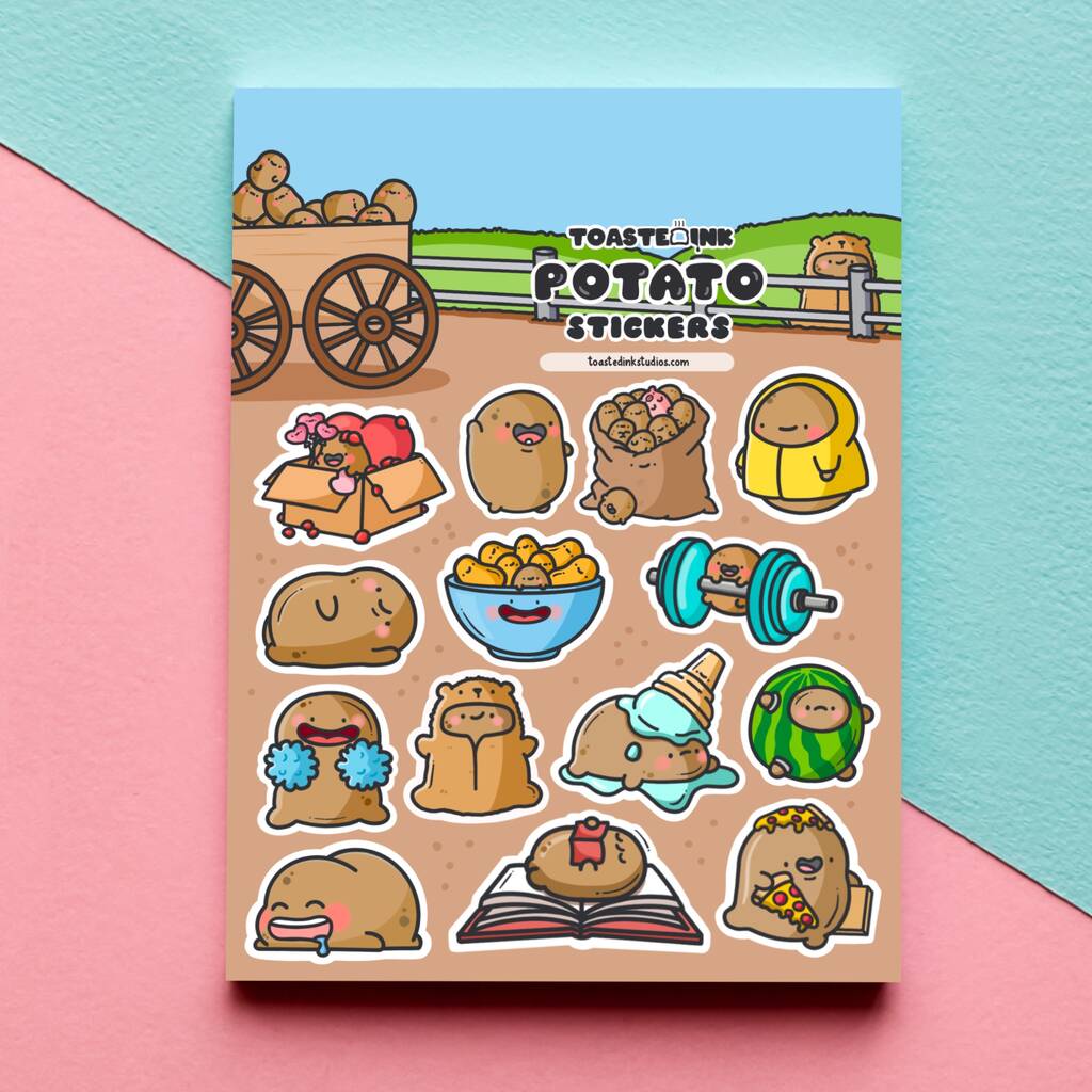 Potato Sticker Sheet By Toastedink