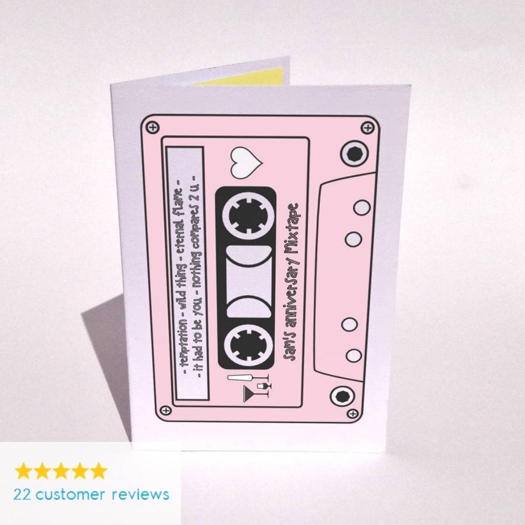 anniversary mixtape anniversary card by clean design ...