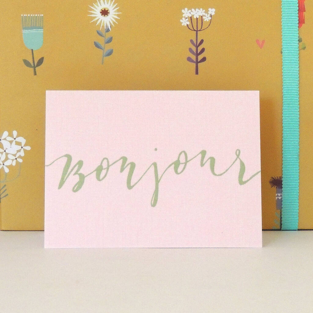 Mini Bonjour Card By Kali Stileman Publishing | notonthehighstreet.com