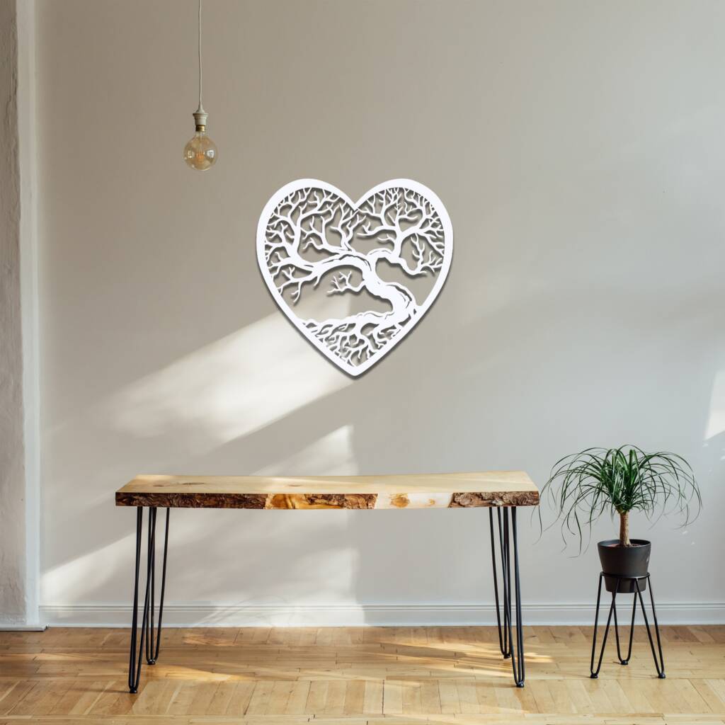 Metal Tree Of Life Heart Wall Art, Love Sign Decor By Duke Craft ...