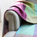Raspberry Pink Check Lambswool Throw By Marquis & Dawe ...