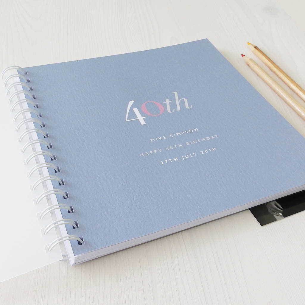 personalised 40th birthday memory book or album by designed ...
