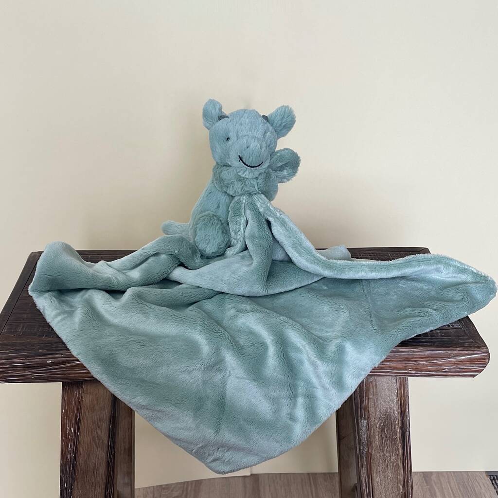Personalised Dragon Baby Comforter Blanket By The Alphabet Gift Shop