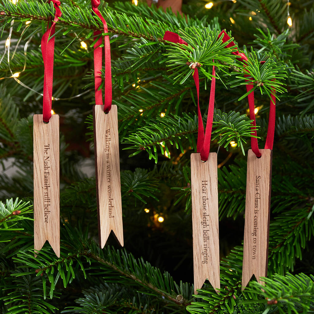 Personalised Christmas Messages Tag Decorations By Luna Studio Designs