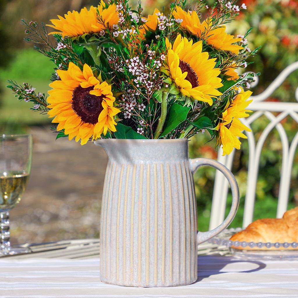 Richmond Washed Stone Pitcher Jug Vase By Dibor | notonthehighstreet.com