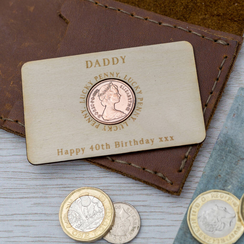 Penny Coin Birthday Keepsake Wallet Card 1971 To 2005 By Ellie Ellie ...