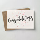 'congratulations' Script Letterpress Card By Over The C ...