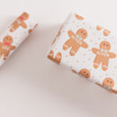 Personalised Christmas Ginger Bread Man Wrapping Paper By Abigail ...