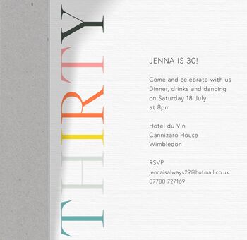 20 Decade Personalised Birthday Party Invitations By Moaglea ...