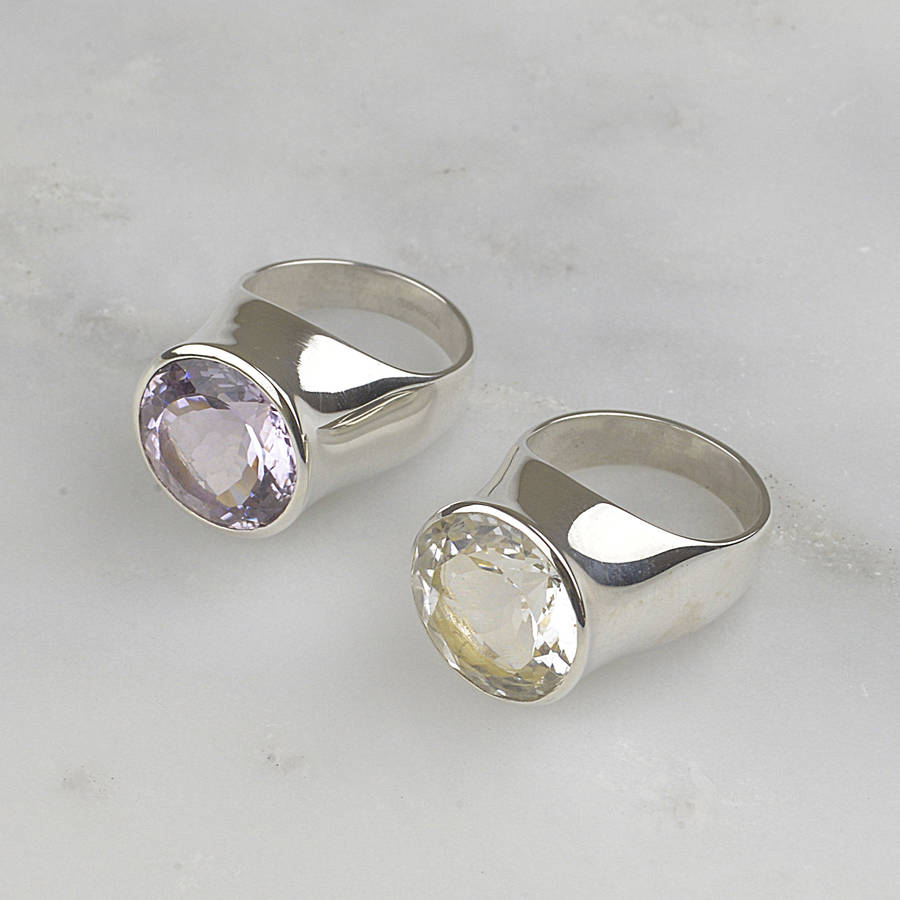 semi precious stone and silver cocktail rings by tales from the earth ...