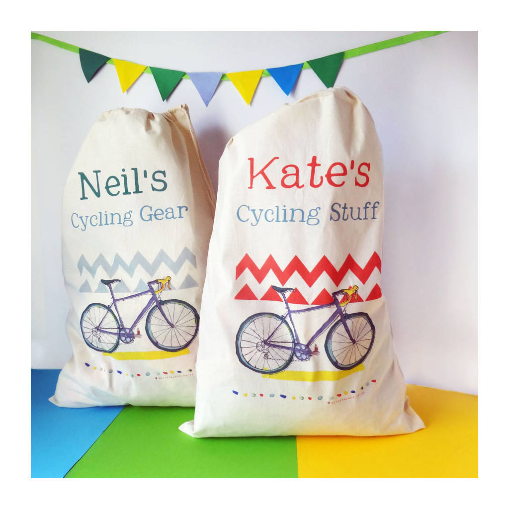 personalised cycling storage bag by alice palace | notonthehighstreet.com