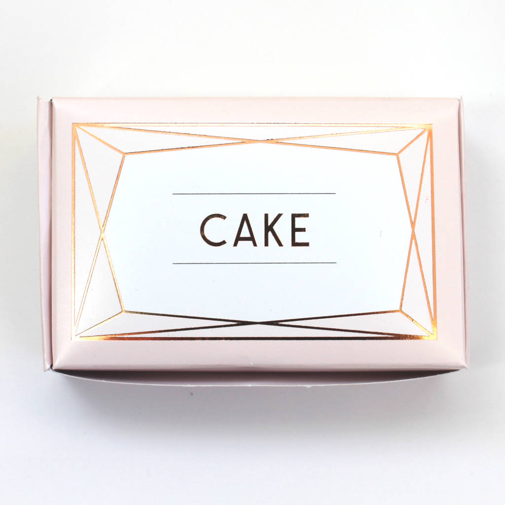 blush rose gold wedding cake boxes by posh totty designs interiors ...