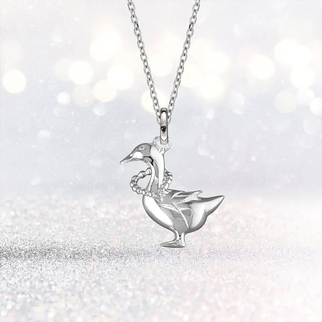 Personalised Old Mother Goose Pendant Necklace By Songs of Ink and ...