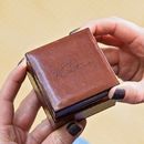 Ladies Personalised Leather Ring Box Square By Ginger Rose ...
