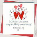 Personalised Ruby Wedding Anniversary Card By Eggbert & Daisy ...