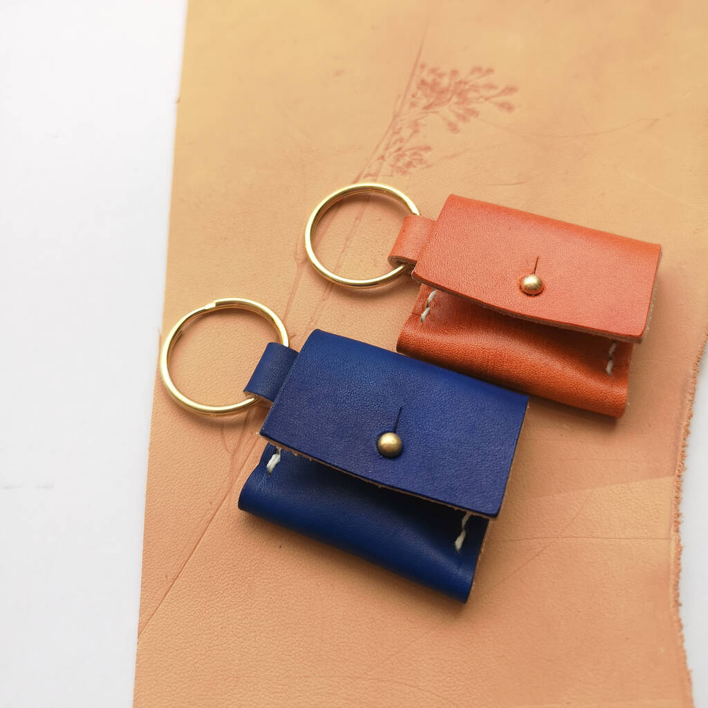 Personalised Miniature Purse Keyring By Tori Lo Leather ...