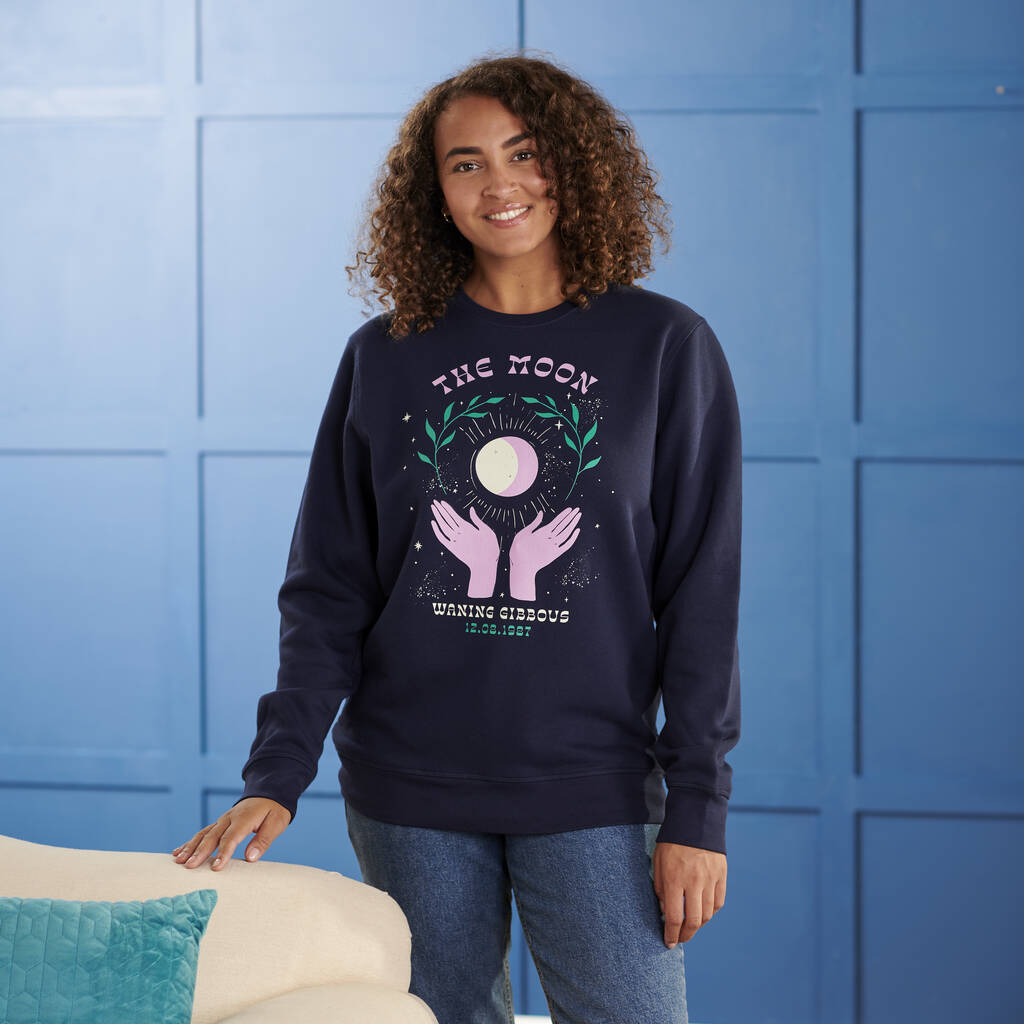 Personalised Organic Cotton Moon Phase Jumper By Oakdene Designs
