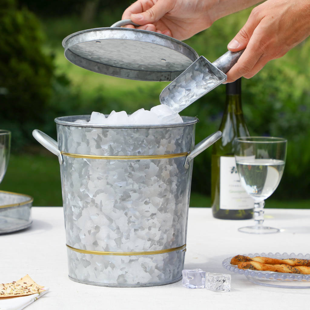 Farringdon Galvanised Zinc Ice Bucket And Scoop By Dibor ...