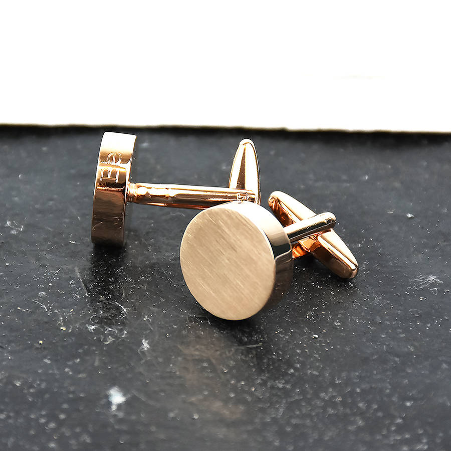 solid disc personalised cufflinks by ellie ellie | notonthehighstreet.com