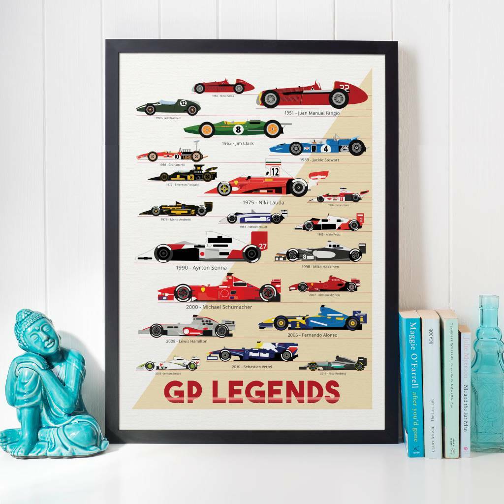 grand prix legends print by rear view prints | notonthehighstreet.com