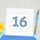 Established 16th Birthday Card By Pink And Turquoise ...