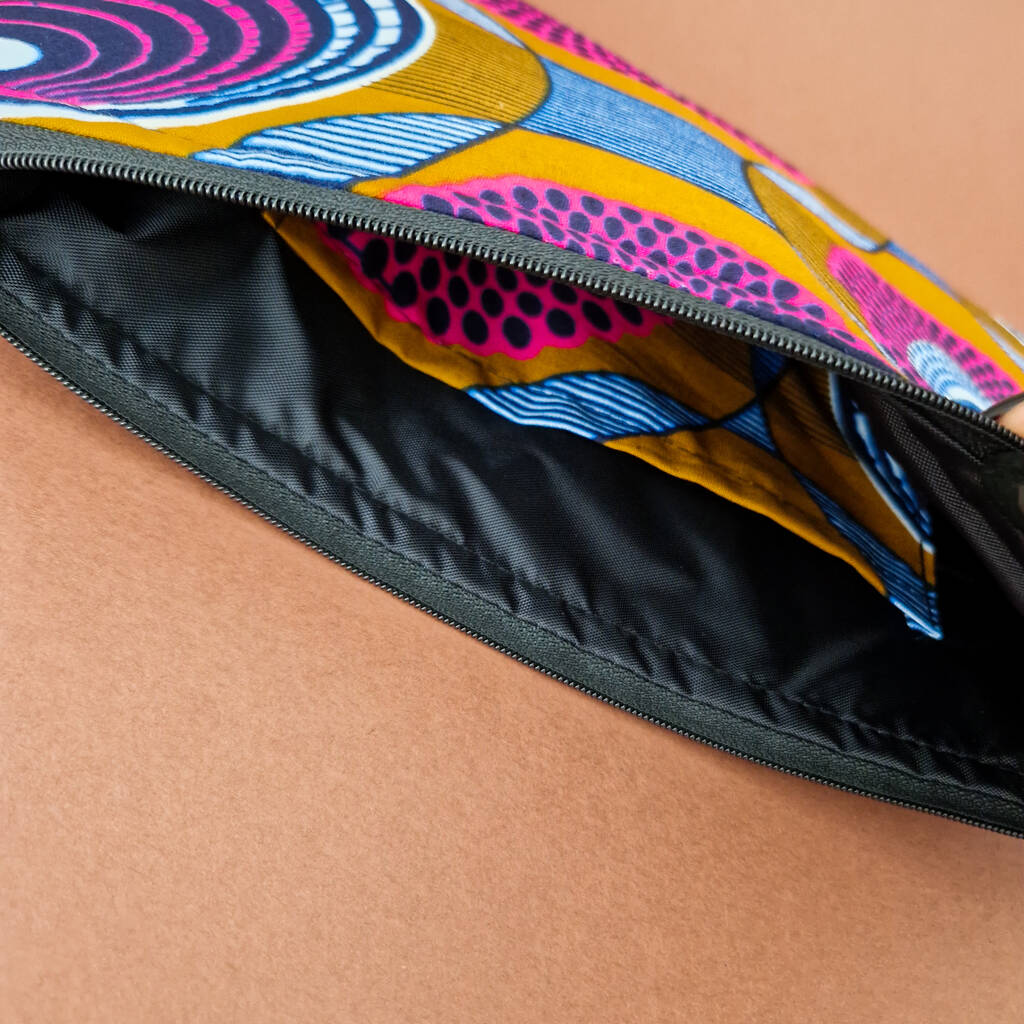 Large African Print Zip Pouch | Bukayo Print By Lolly & Kiks ...