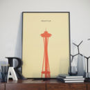 seattle needle print landmark print by jack's posters ...