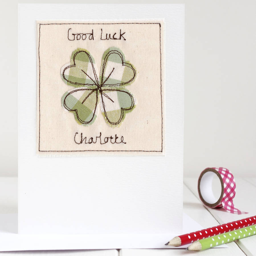 Personalised Good Luck Card By milly and pip gifts and cards ...